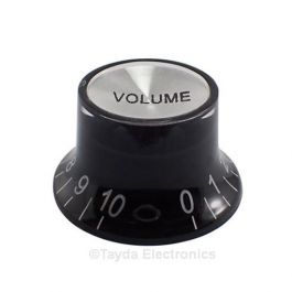 Black Gibson SG Style Knob with Volume Label