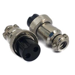 2 Pins Female circular connector 16mm GX16